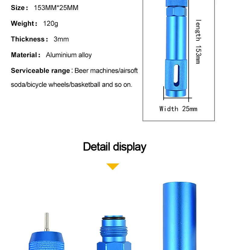 12g Co2 Cartridge Adapter Quick Gas Charger Cylinder Portable ...