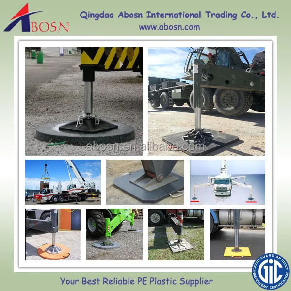 1000x1000mm Uhmwpe Engineered Support Plate / Jack Pad / Crane Outrigger Base - Buy Uhmwpe Jack ...
