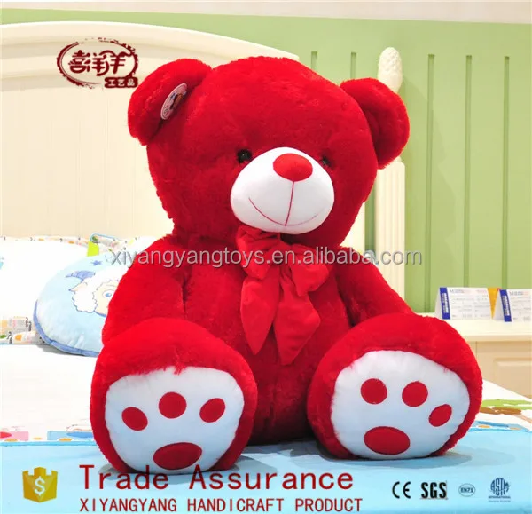Lovely Cute Red Giant Teddy Bear Stuffed Plush Bear Toy Teddy Bear ...