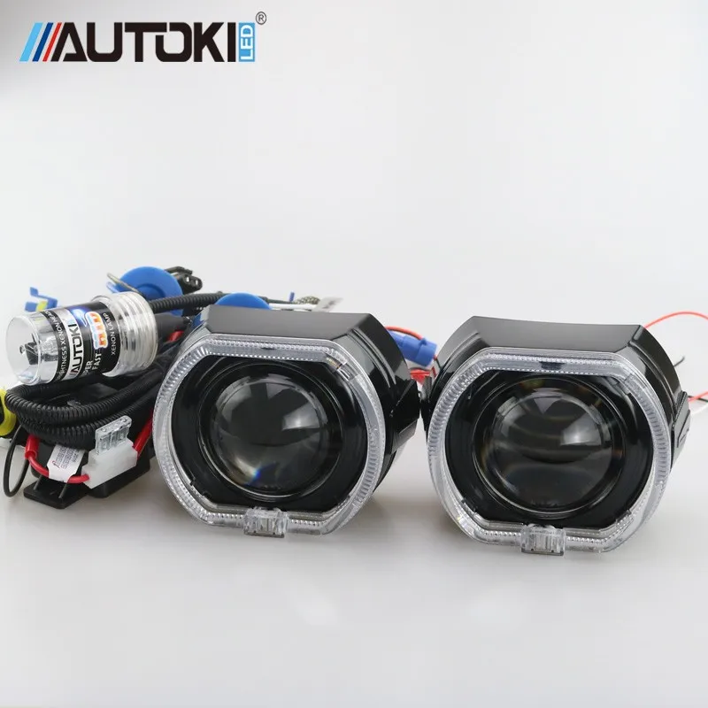 New Style Led Light Guide Angel Eye Projector Headlights Hid Projector ...