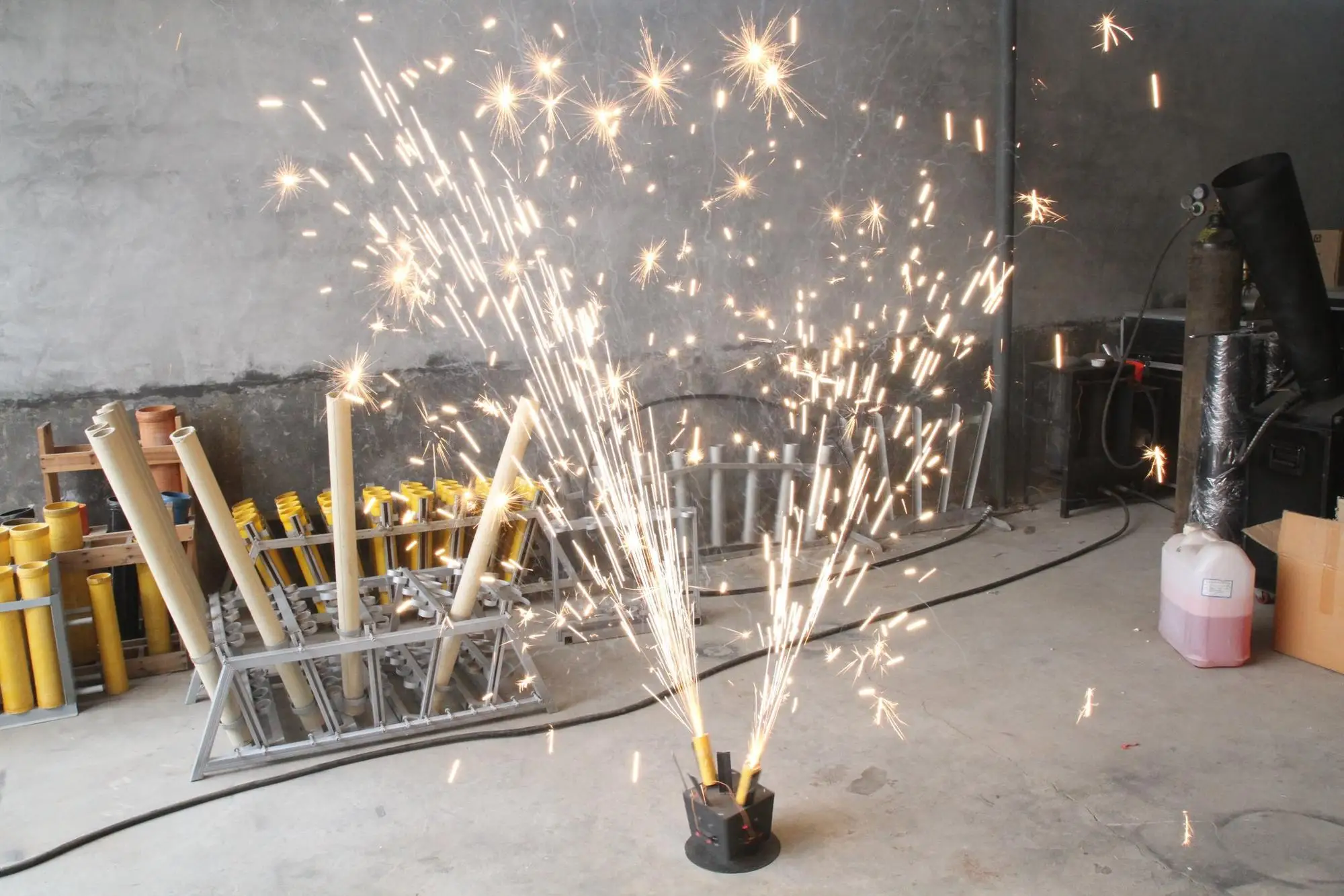 Remote Control Rotating Indoor Pyrotechnic Stage Fountain Machine ...