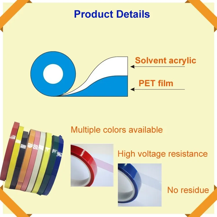 Polyester Film Mylar Tape Coated Solvent Acrylic Adhesive - Buy ...