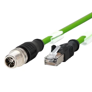 Custom Pvc Jacket Ethernet 8 Pin Plug M12 X Code To Rj45 Cable - Buy ...