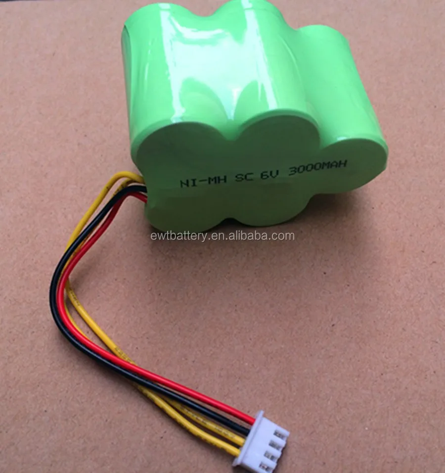 6v 3000mah 3.0ah Nimh Battery Replacement For Ecovacs Deebot Vacuum ...