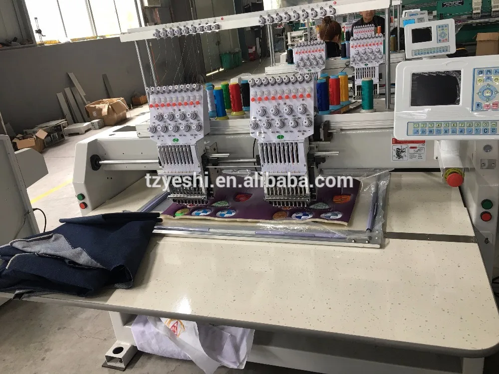 Industrial Digital Computerized Computer Embroidery 12 Colors Cap/flat ...