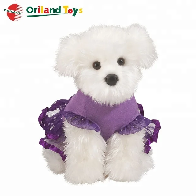 Oem Soft Stuffed Plush Cute Dog Toy With Beautiful Pet Clothes - Buy ...