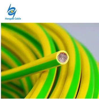 1x6 Square mm Solar Earth Cable Yellow Green Grounding Wire, View 1x6 ...