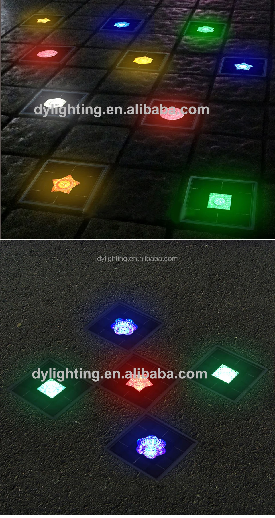 Color Changing Solar Stone Paver Brick Landscape Lightings Solar ...