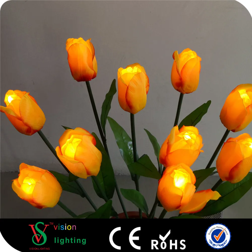 Competitive Price Led Tulip Flower Outdoor Garden Plaza Lawn Decoration ...