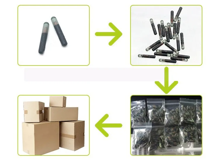 1.4*8mm Micro Rfid Chip 134.2khz Em4305 Glass Rfid Animal Tag For Fish ...