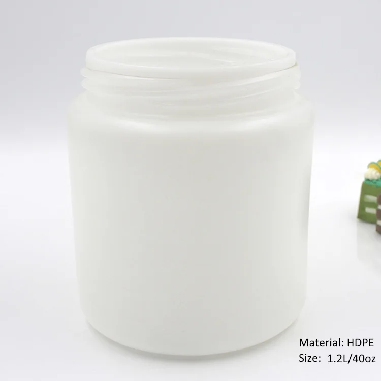 40oz HDPE Lab Jar for Chemical Powder - Wide Mouth Container