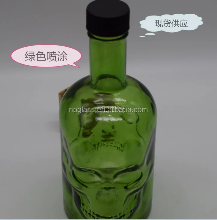 SGS Clear Glass Bottle Skull Alcohol - 500ml & 300ml