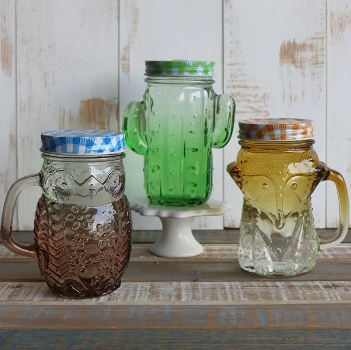 Fashion Diamond Embossed Glass Mason Jar With Screw Metal Lid For ...