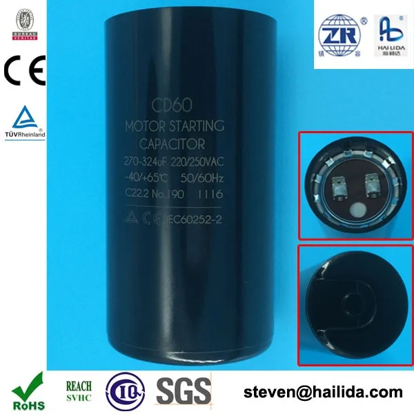 Refrigerator Parts - CD60 Motor Starting Capacitor 270uf 200v
