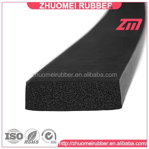 Rectangular Sponge Moss Rubber Seals Strips - ZHUOMEI RUBBER