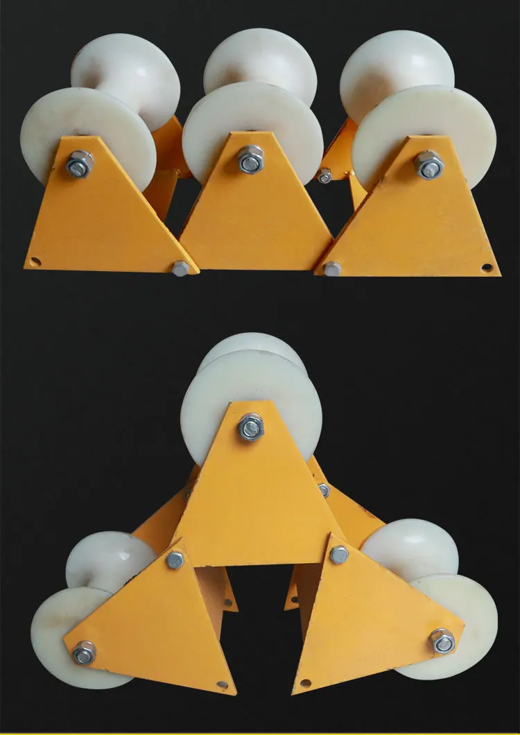 Triple Electrical Power Cable Roller Guide Roller - Buy Three Reel ...