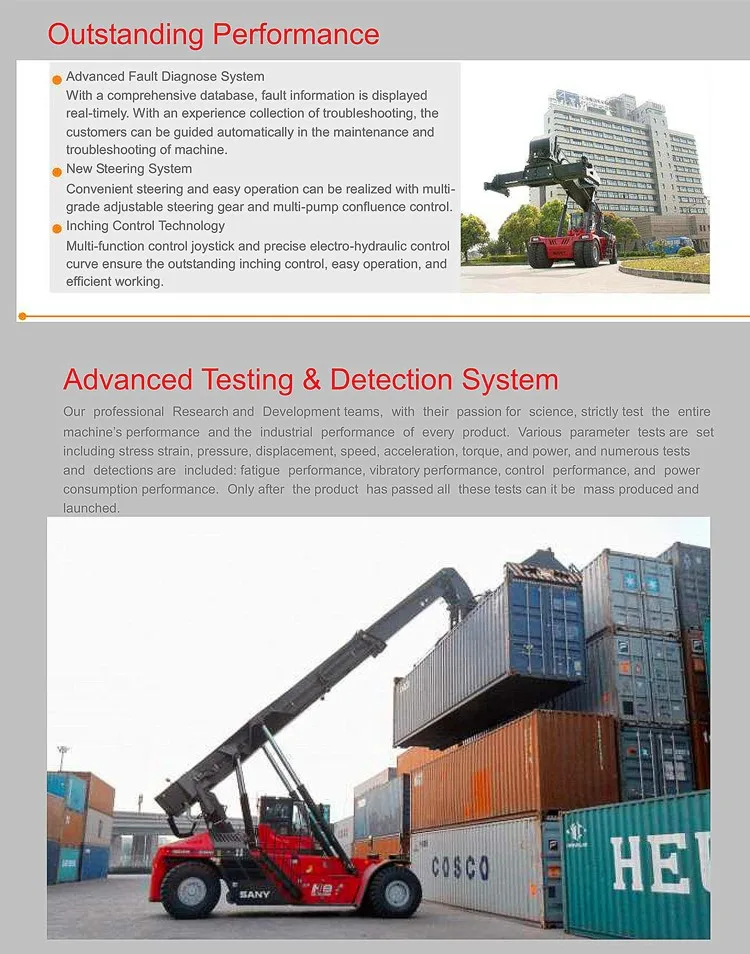 Sany Srsc45c30 45 Tons Reach Stacker For Eco-friendly Stacker Reach ...