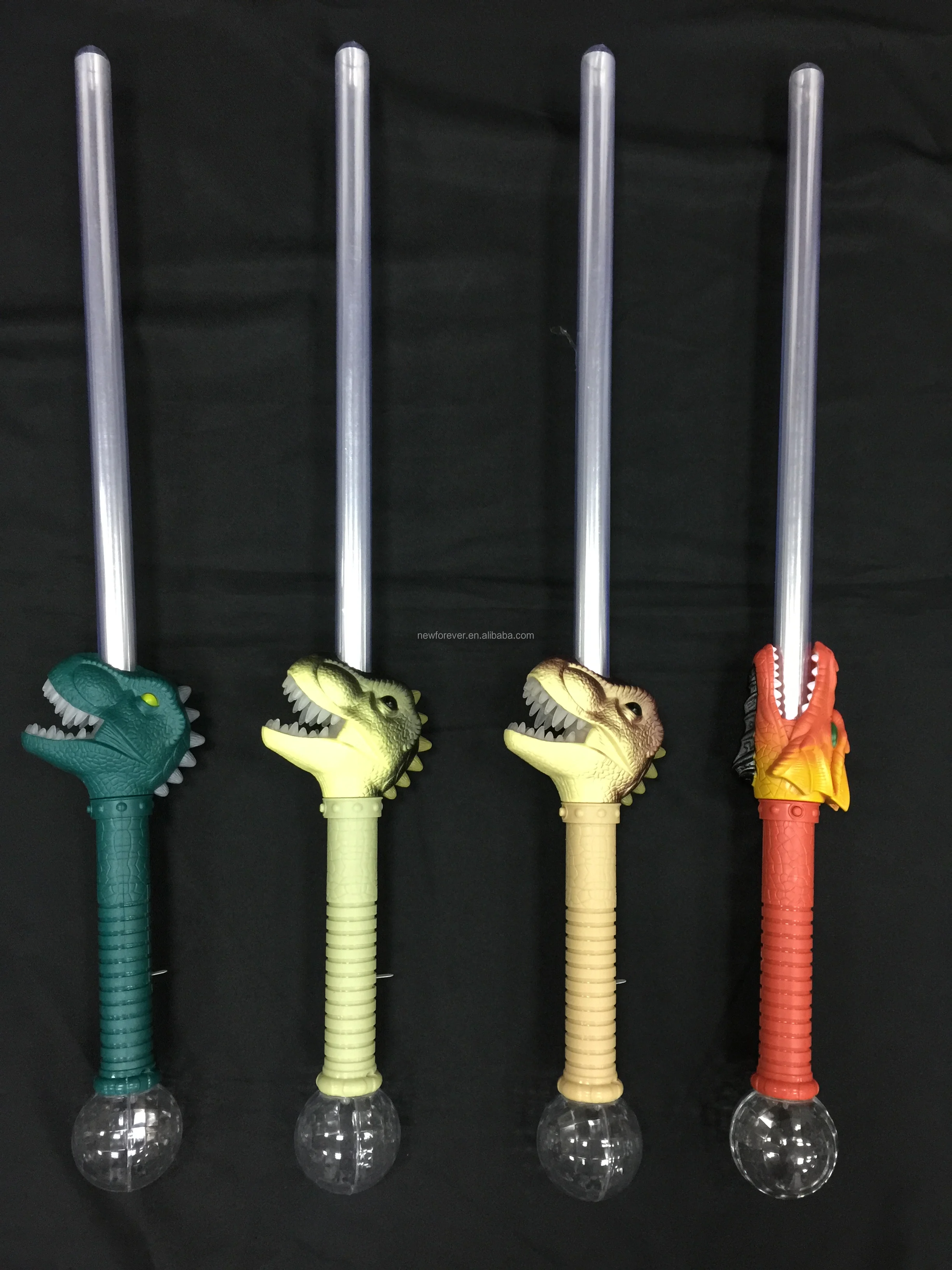 Hundred Power Led Plastic Flashing Dinosaur Sword W/ Crystal Ball Light ...
