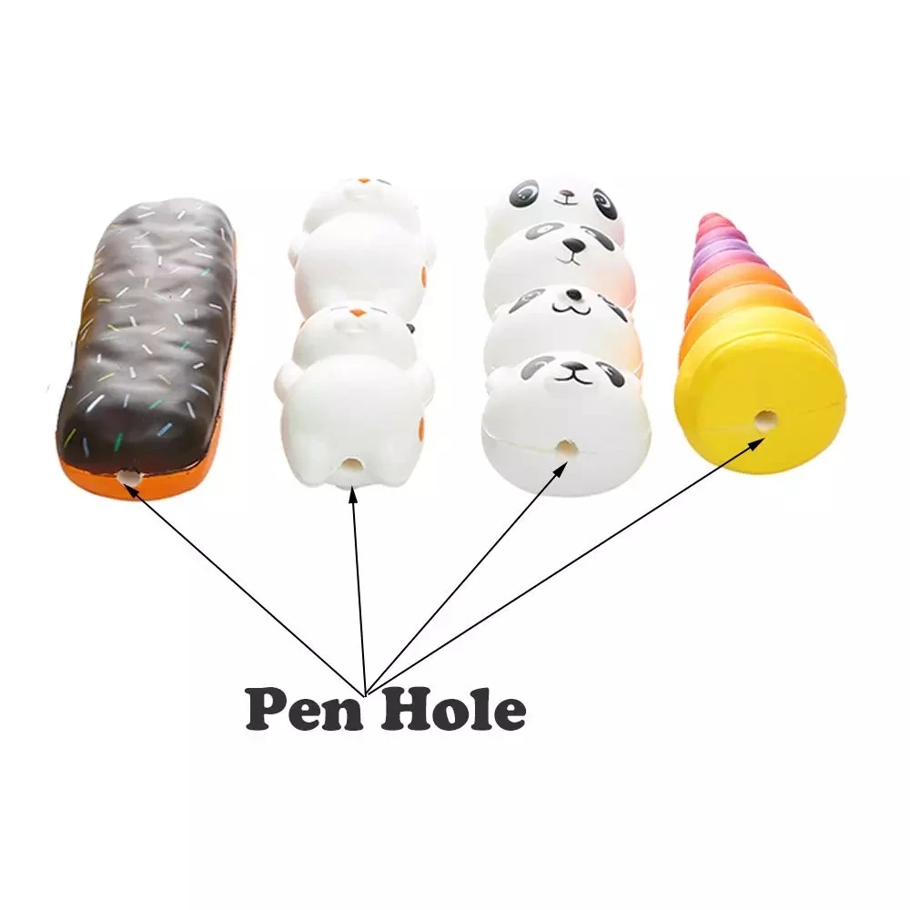 2019 Factory Wholesale New Design Kawaii Custom Squishy Pen Pu Foam ...