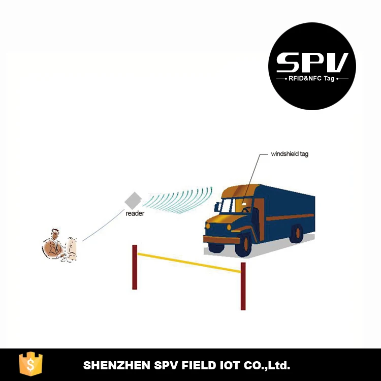 High Security Long Range Vehicle Sticker Tag UHF RFID