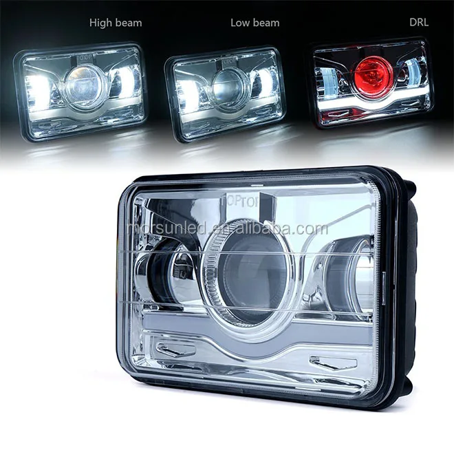 Auto Parts 4x6" Led Headlight Rectangular 4x6 Inch Headlight For ...