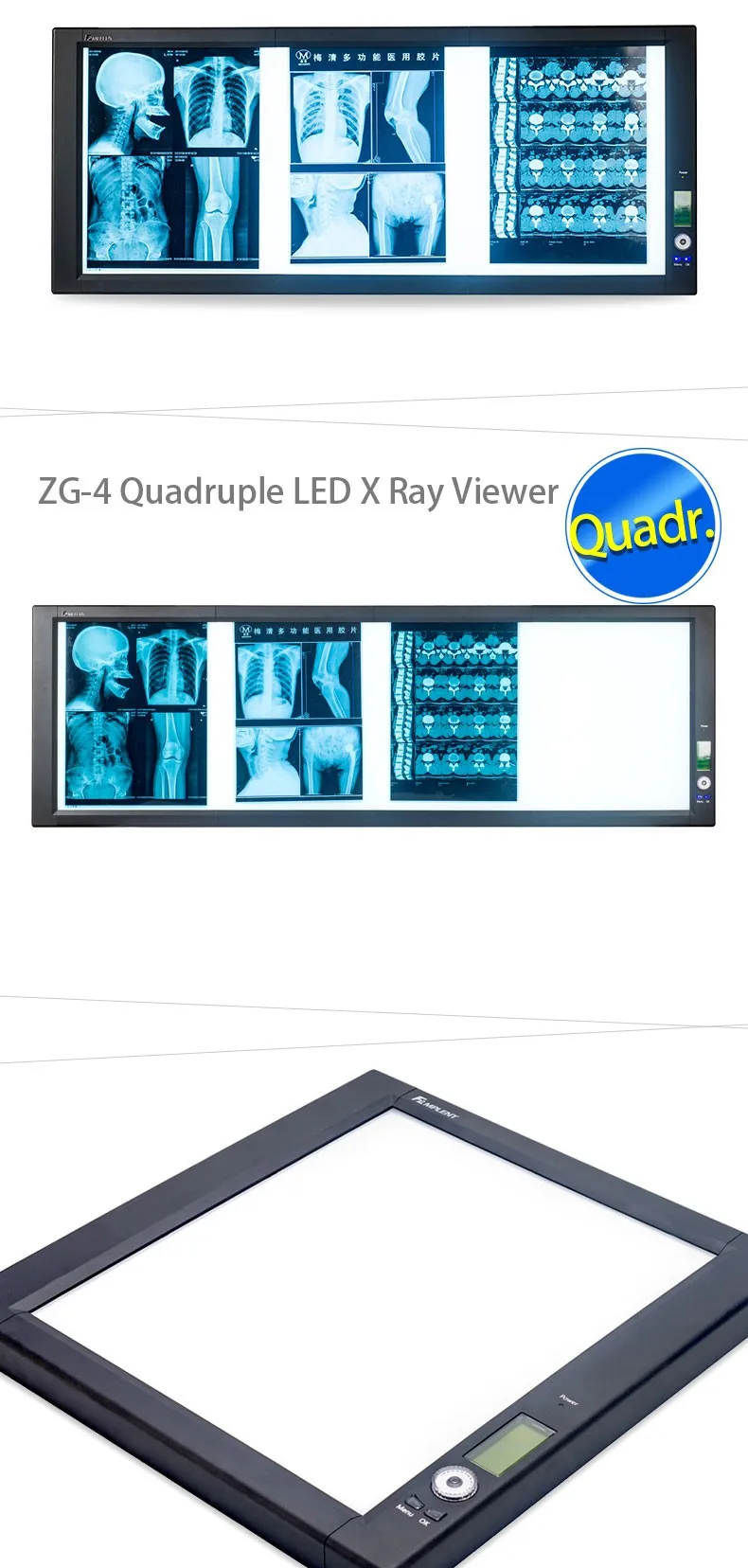 Medical X Ray Led Negatoscope Ultra Slim High Brightness Led View Lamps ...