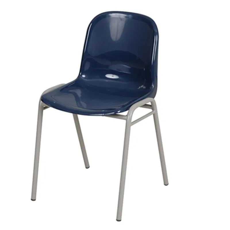 Plastic Cushion Metal Frame Black Chair - Modern & Stylish