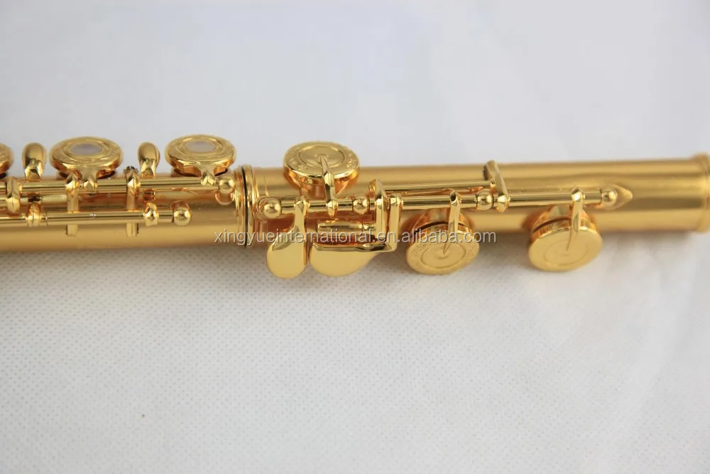 Gold Plated Flute Good Quality High Grade Musical Instruments - Buy ...