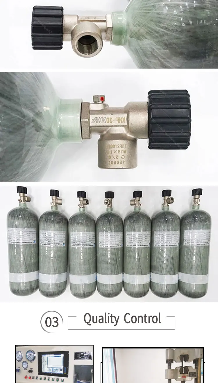 Factory Price 3l 6.8l 9l 300bar High Pressure Carbon Fiber Oxygen ...