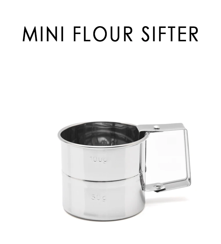 Stainless Steel Mini Flour Sifter With Measuring Scale Flour Sieve For ...