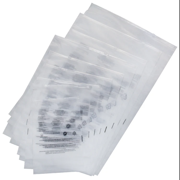 Resealable Ldpe Plastic Clear Poly Bag With Suffocation Warning Label ...