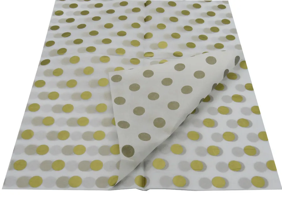 17gsm White Silk Cotton Tissue Paper For Gift Package With Foil Gold ...