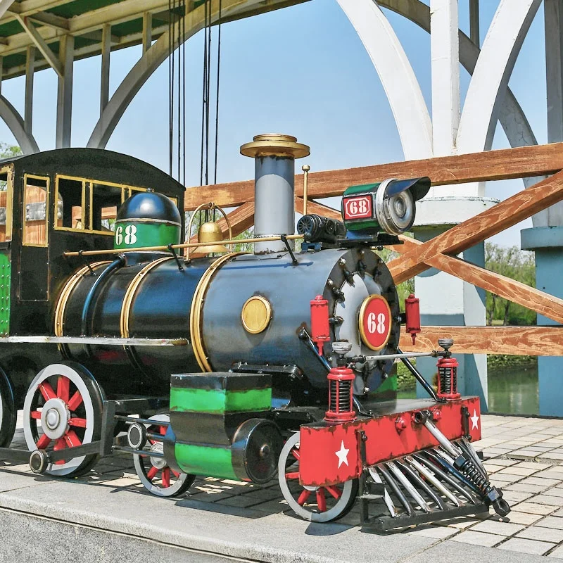 Popular Large Steam Train Model Retro Car Model Vintage Iron For ...