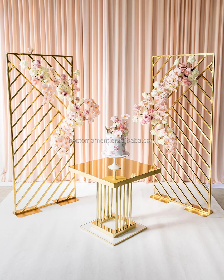 Gold Silver Wedding Metal Backdrop Frame Decoration| Alibaba.com
