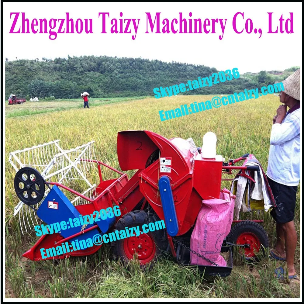 Small Combine Harvester by Taizy - Efficient Grain Harvesting