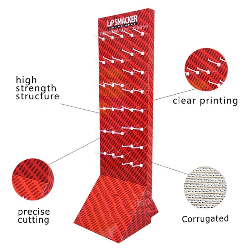 Customized Pop Hook Display Stand For Cosmetics Slatwall Hooks Displays ...