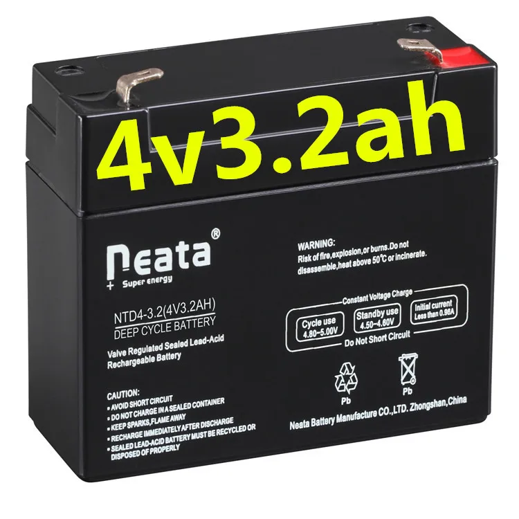 Neata 4v 3.2ah 20hr Rechargeable Battery 4v Lead Acid Battery For ...