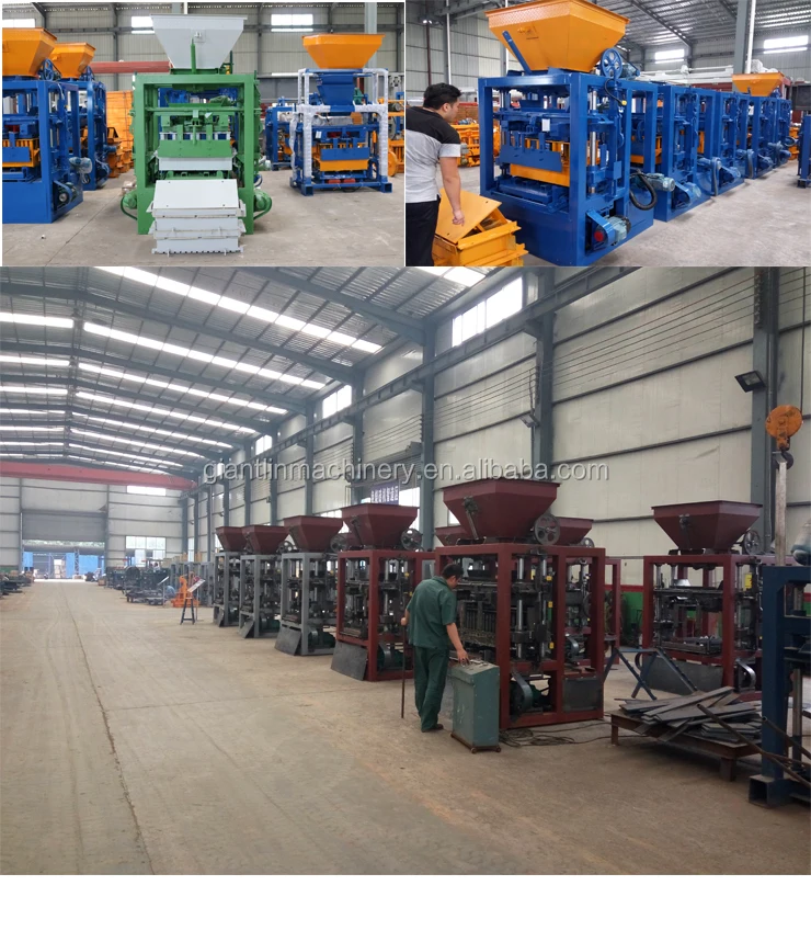 QT4-24 Semi Automatic Vibration Cement Concrete Block Making Machine ...