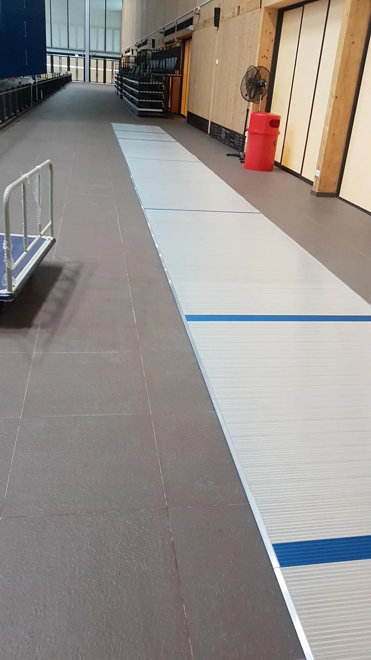 Fencing Piste 1.5m x 17m Aluminum Perimeter for Fencing Sports - Silver ...