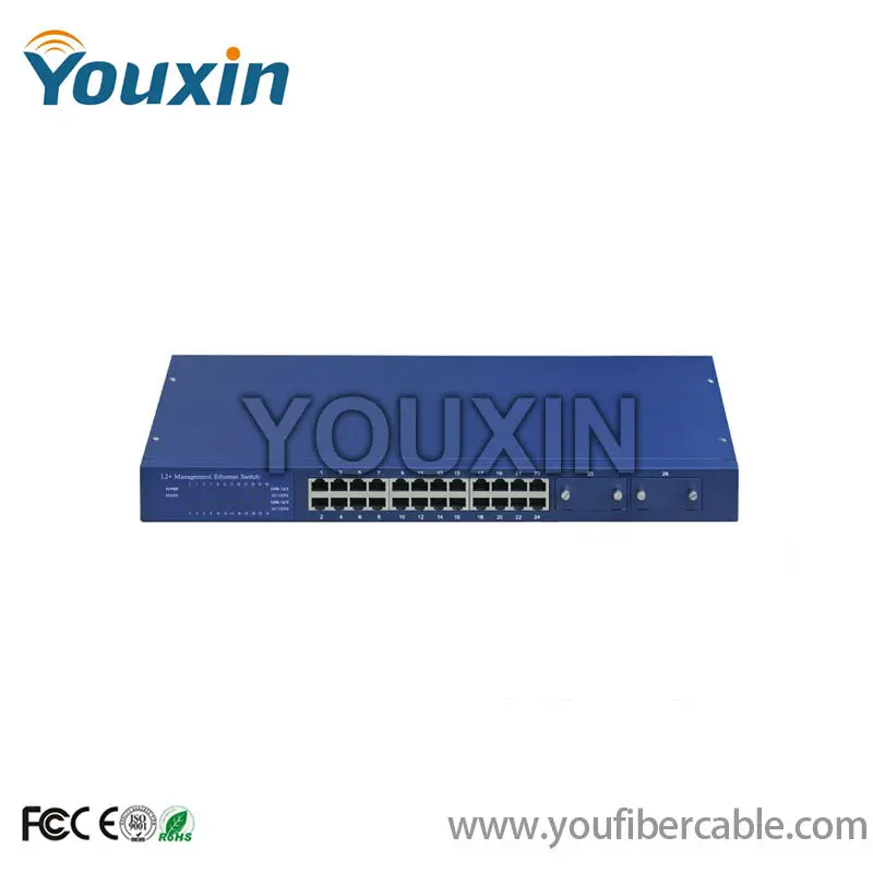 24 Port Ethernet Hub 10/100base-fx Industrial Fast Optical Fiber ...