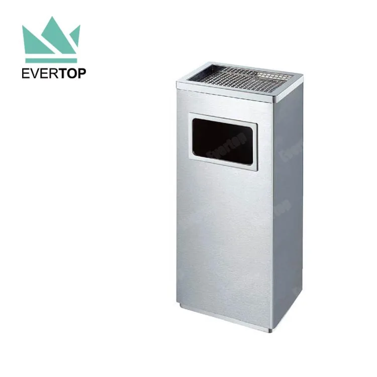 Evertop Square Indoor Dustbin - Stainless Steel Trash Can