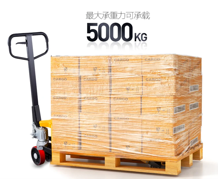 High Power Lift Transpalet Hydraulic Noblelift Hand Pallet Truck 5000 Kg