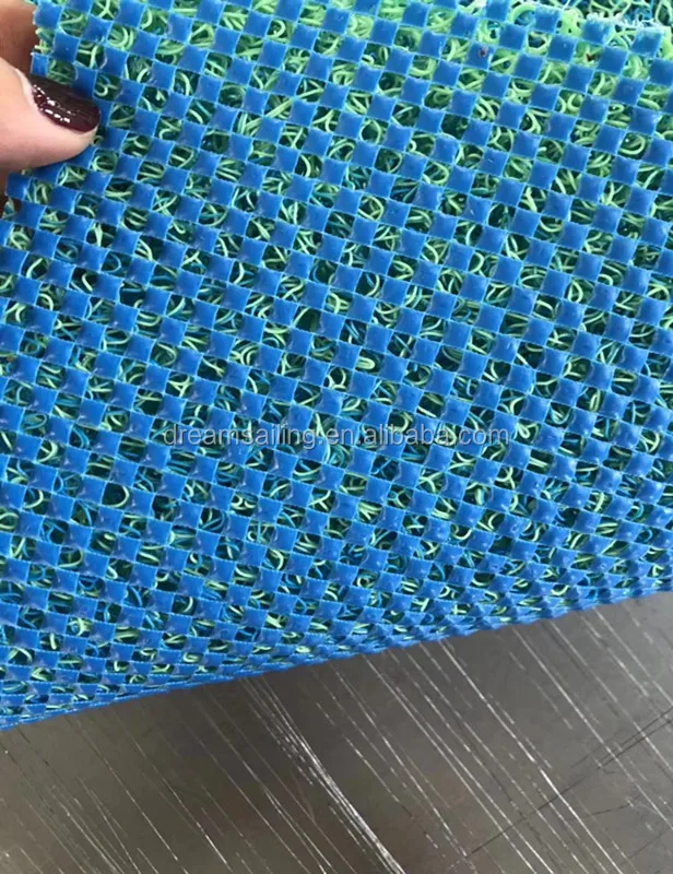 Vinyl Loop Or Mesh Matting Pvc Coil Cushion Mat With Grid Backing - Buy ...