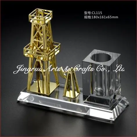 Unique Design Desk Decoration Pen Holder Metal Souvenir Metal Gifts Oil ...