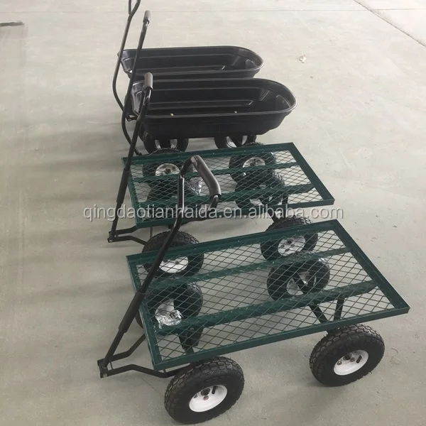 Farm & Ranch Fr100f Steel Flatbed Utility Cart With Padded Pull Handle ...