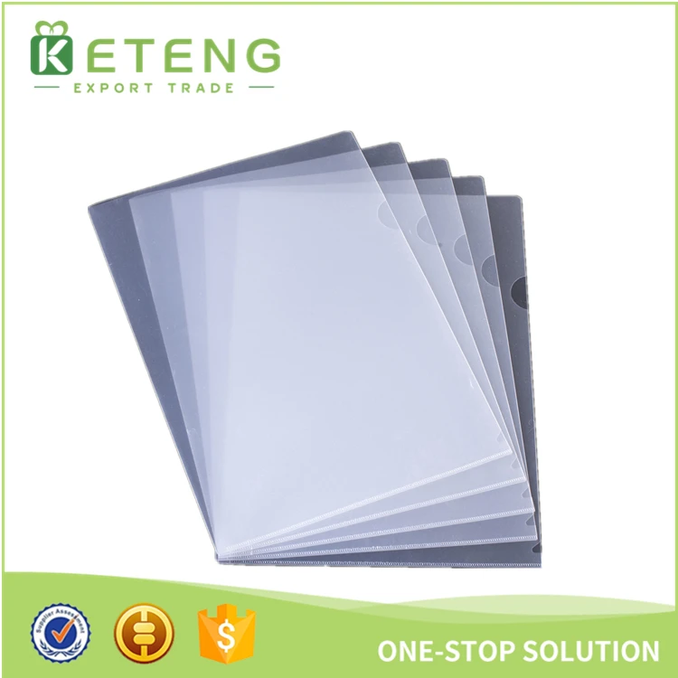 Promotional Popular Product A4 Size Pp Plastic L Shape Soft Cover Clear ...