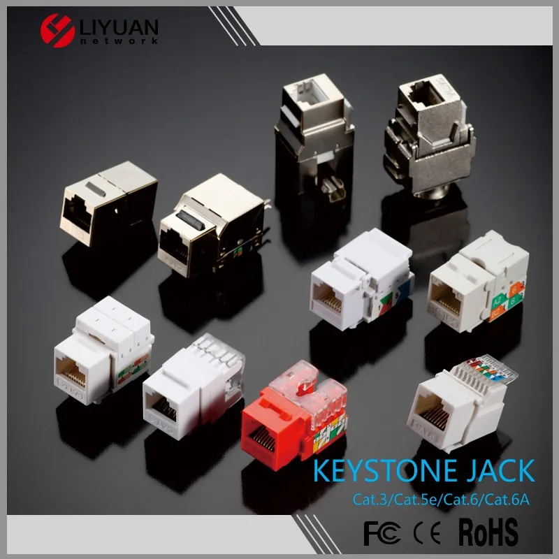 Manufacturer Zinc Alloy Rj45 8p8c Cat.6a Cat6 Cat5e Shielded Keystone ...