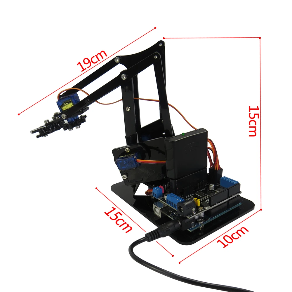 Robotic Arm Ps2 Joystick Memory Bluetooth 4 Dof Mechanical Educational ...
