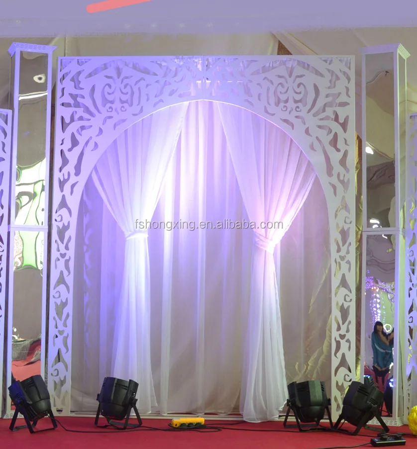 New Design White Metal Wedding Backdrop - Buy Wedding Decoration Stage ...