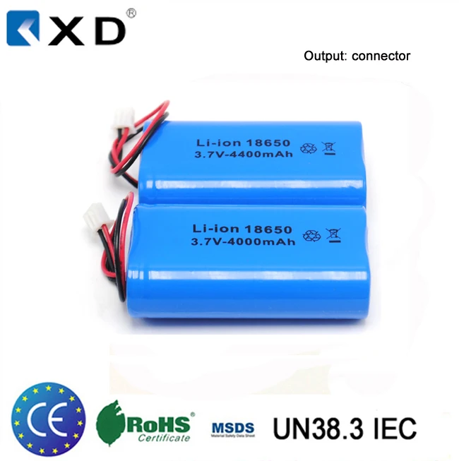 4ah 4.4ah 2p1s 18650 Li-ion Battery Pack 3.7v 4000mah - Buy Li-ion ...